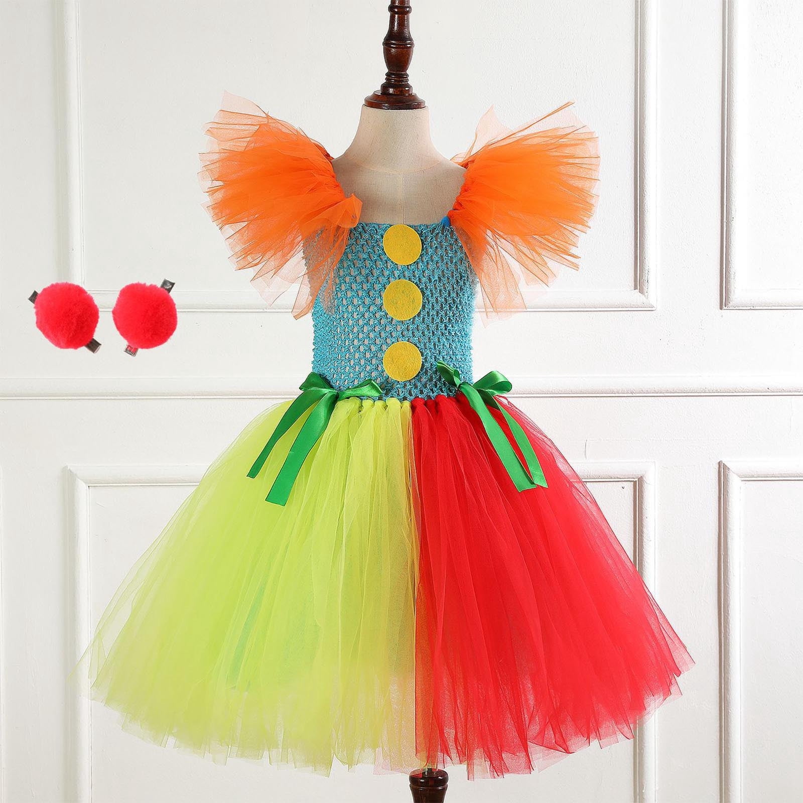 Delliss Girl's Halloween Stylish Square Neck Costume Flying Sleeve ...