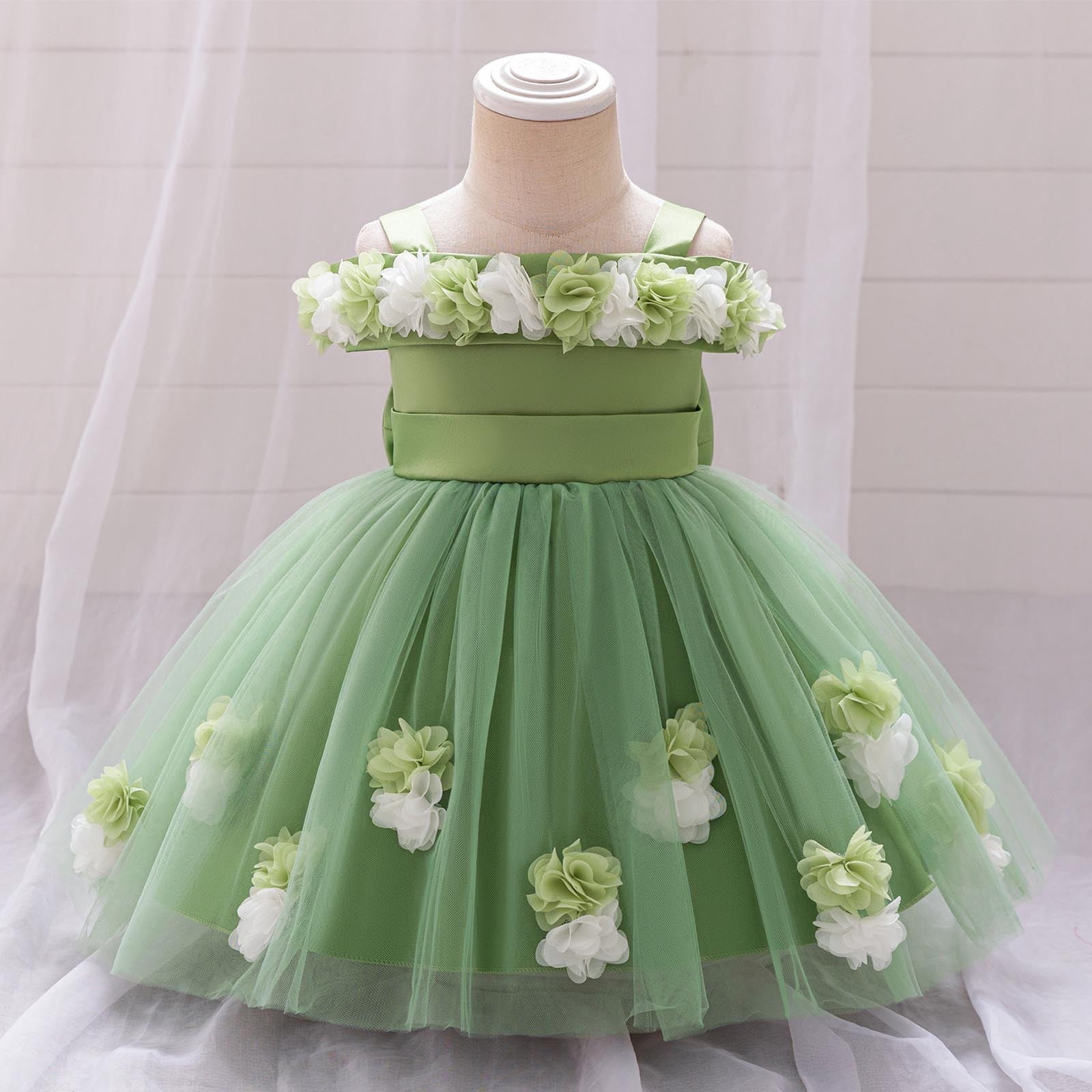 Delliss Girls Birthday Party Tulle Dress Baby Princess Dress 6M-3T ...