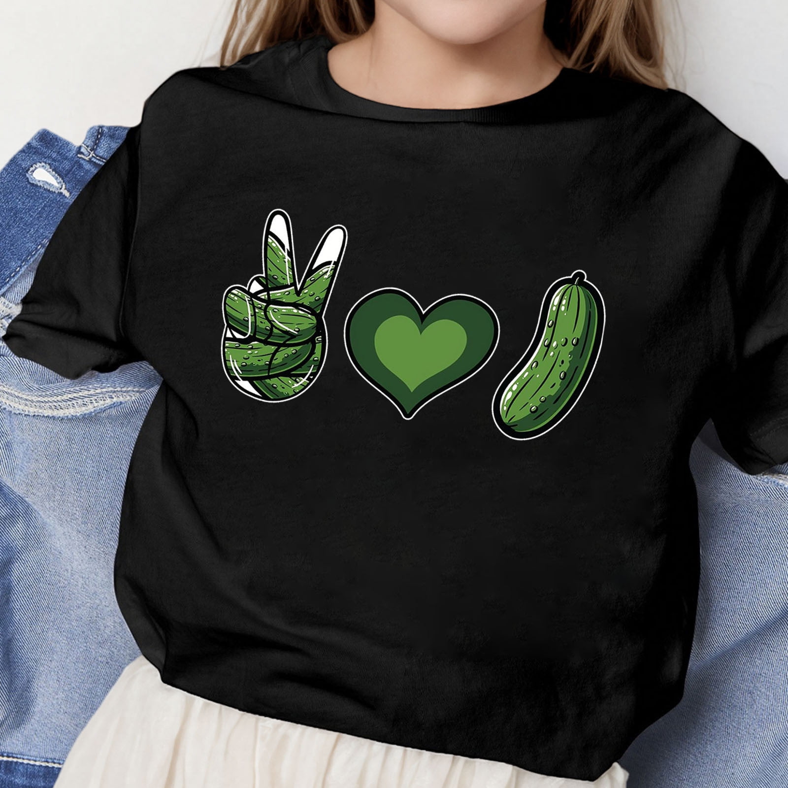 Delliss Girls Clothes Summer Short Sleeve Round Neck Top T-shirt ...