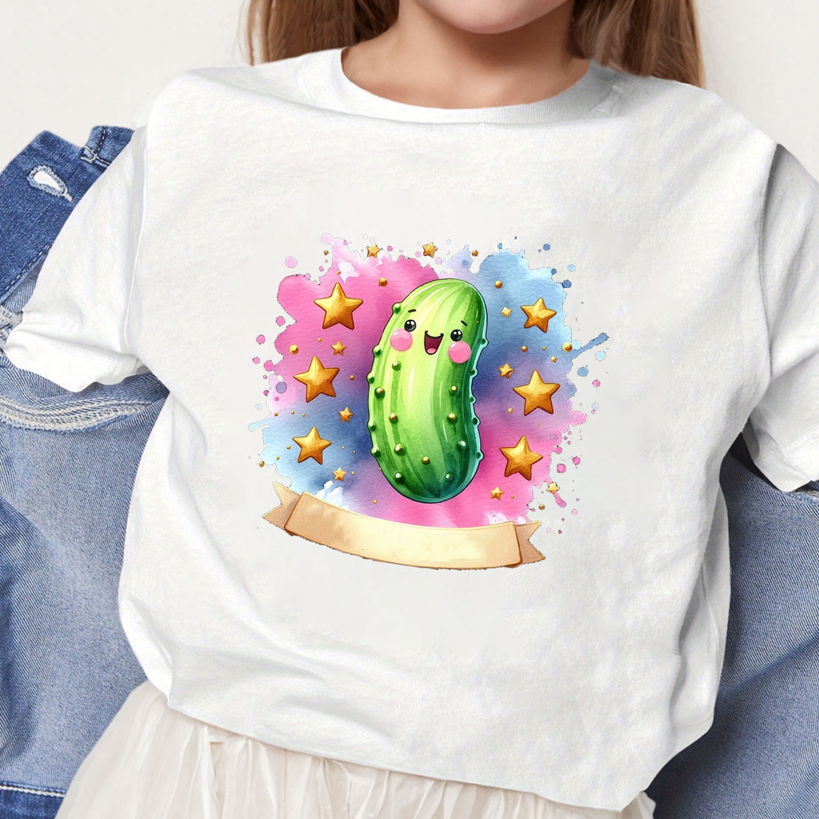 Delliss Girls Clothes Summer Short Sleeve Round Neck Top T-shirt ...