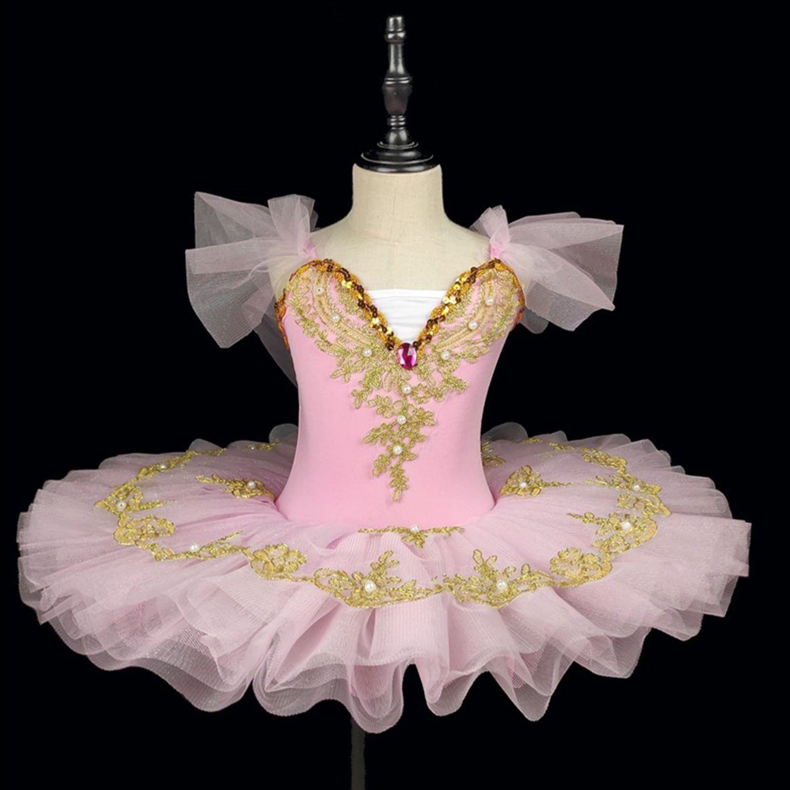 Delliss Girls' Dance Tutu Leotard with Fluffy Ballet Dress for ...