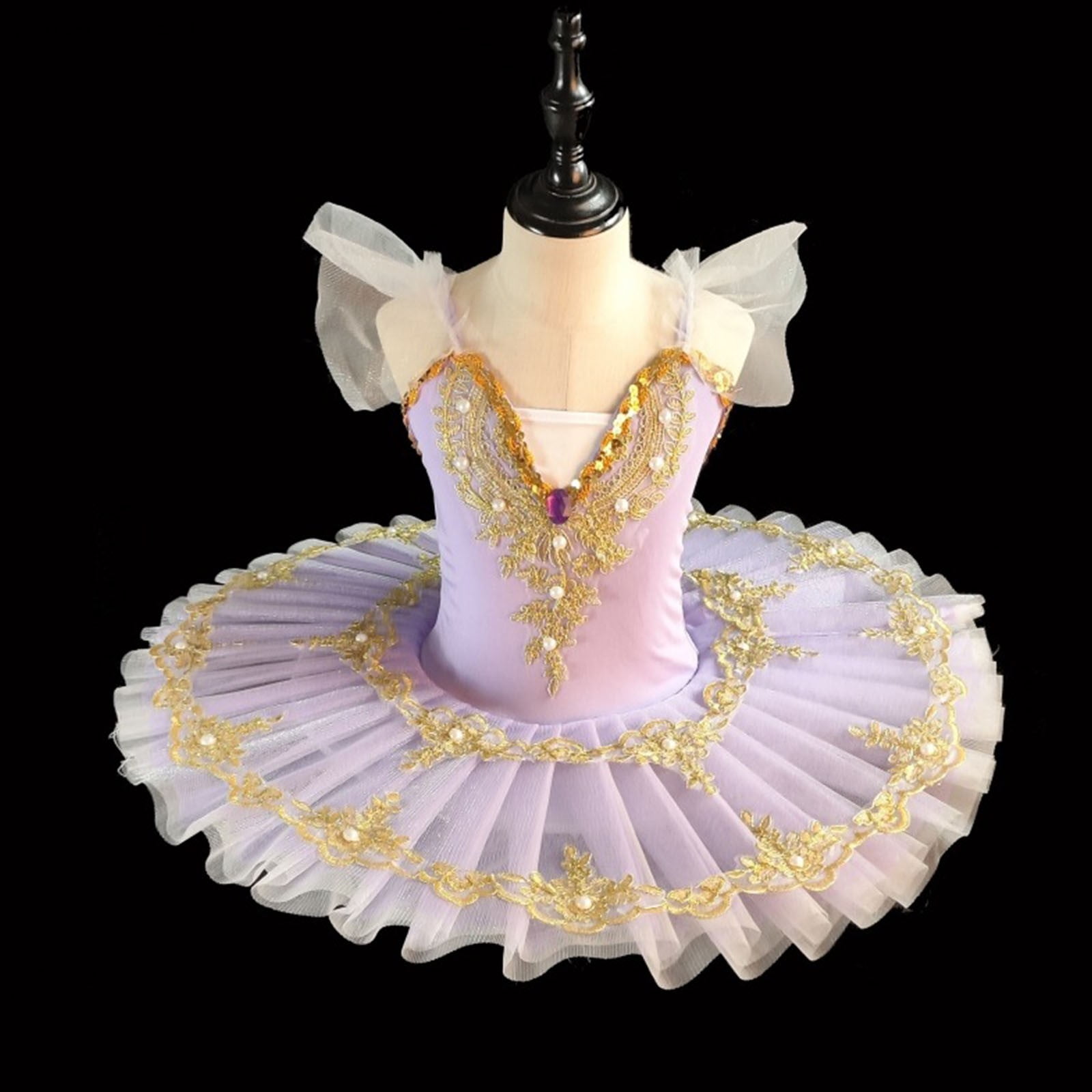 Delliss Girls' Dance Tutu Leotard with Fluffy Ballet Dress for ...
