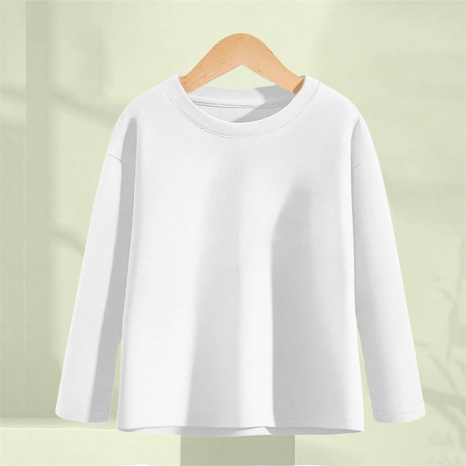 Delliss Girls' Fall Solid Color Shirt Loose Long Sleeve High Neck Basic ...