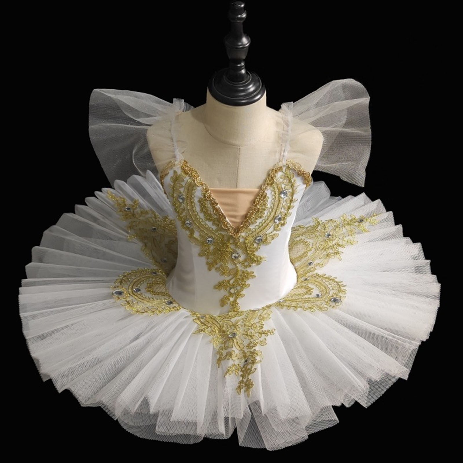 Delliss Girls Glitter Star Tutu Skirted Leotard Sequin Ruffle Sleeve ...
