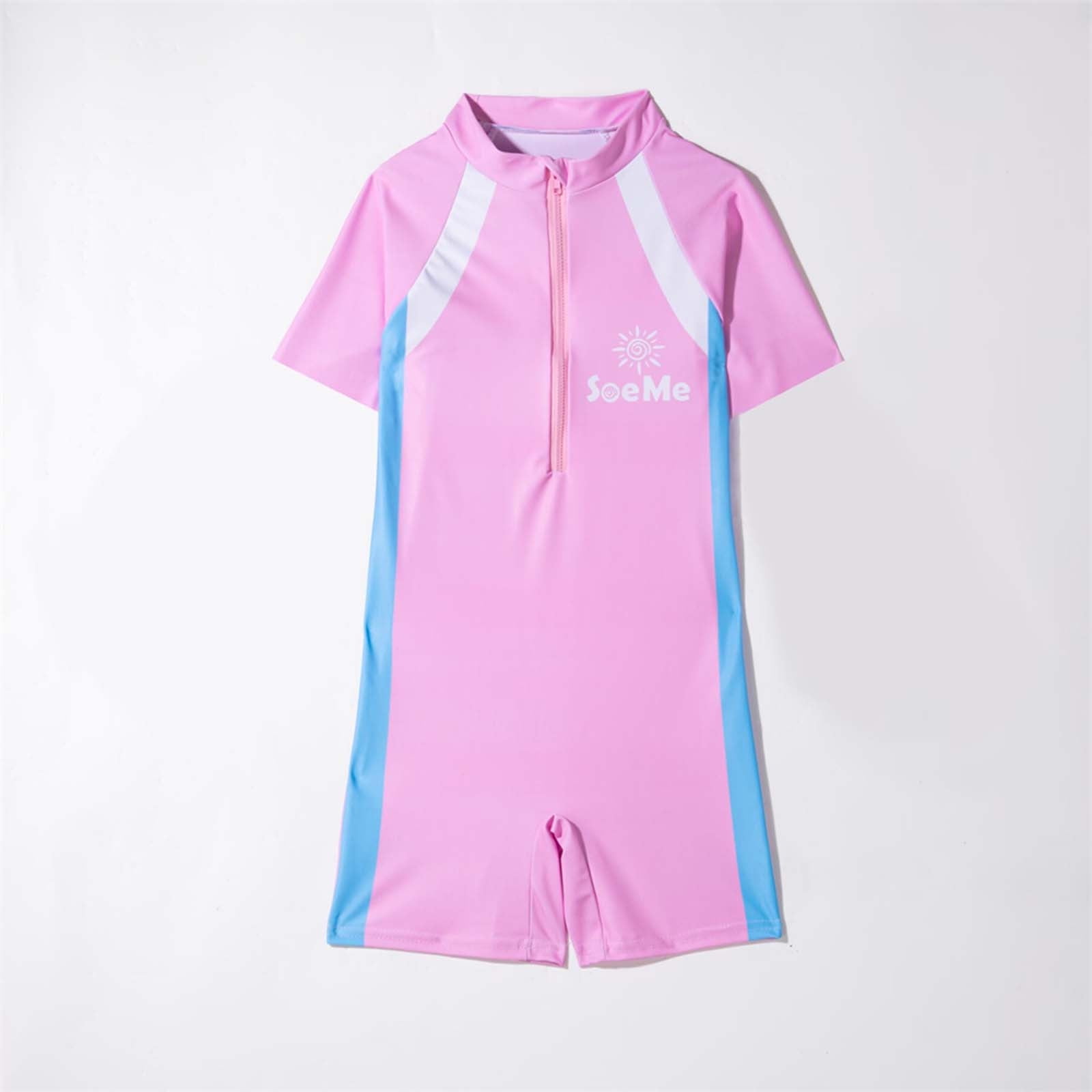 Delliss Girls Short Sleeve One Piece Swimsuit Kid Swimsuit Girls Water ...