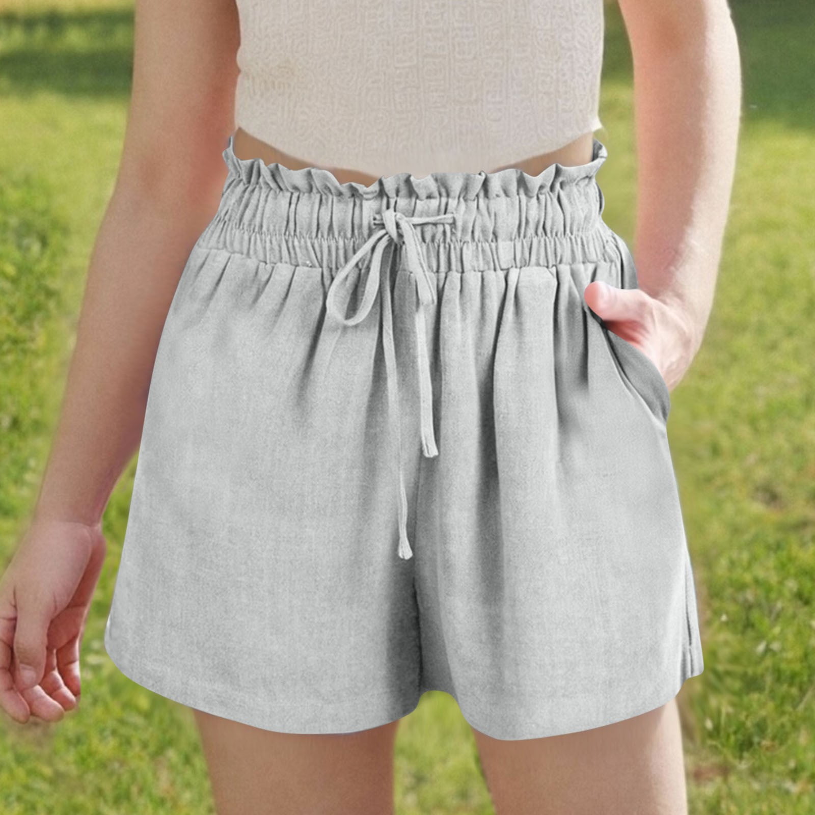 Delliss Girls Summer Shorts Casual Comfy Drawstring Elastic Waist ...