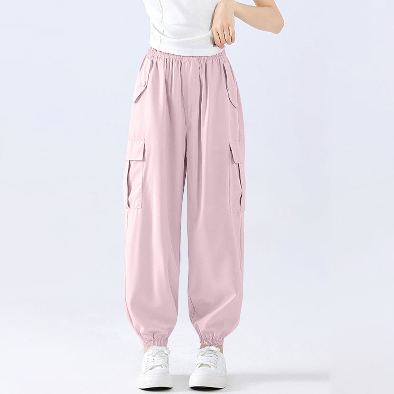 Delliss Girls Yoga Pants Casual Loose Wide Leg Cozy Pants Sweatpants ...