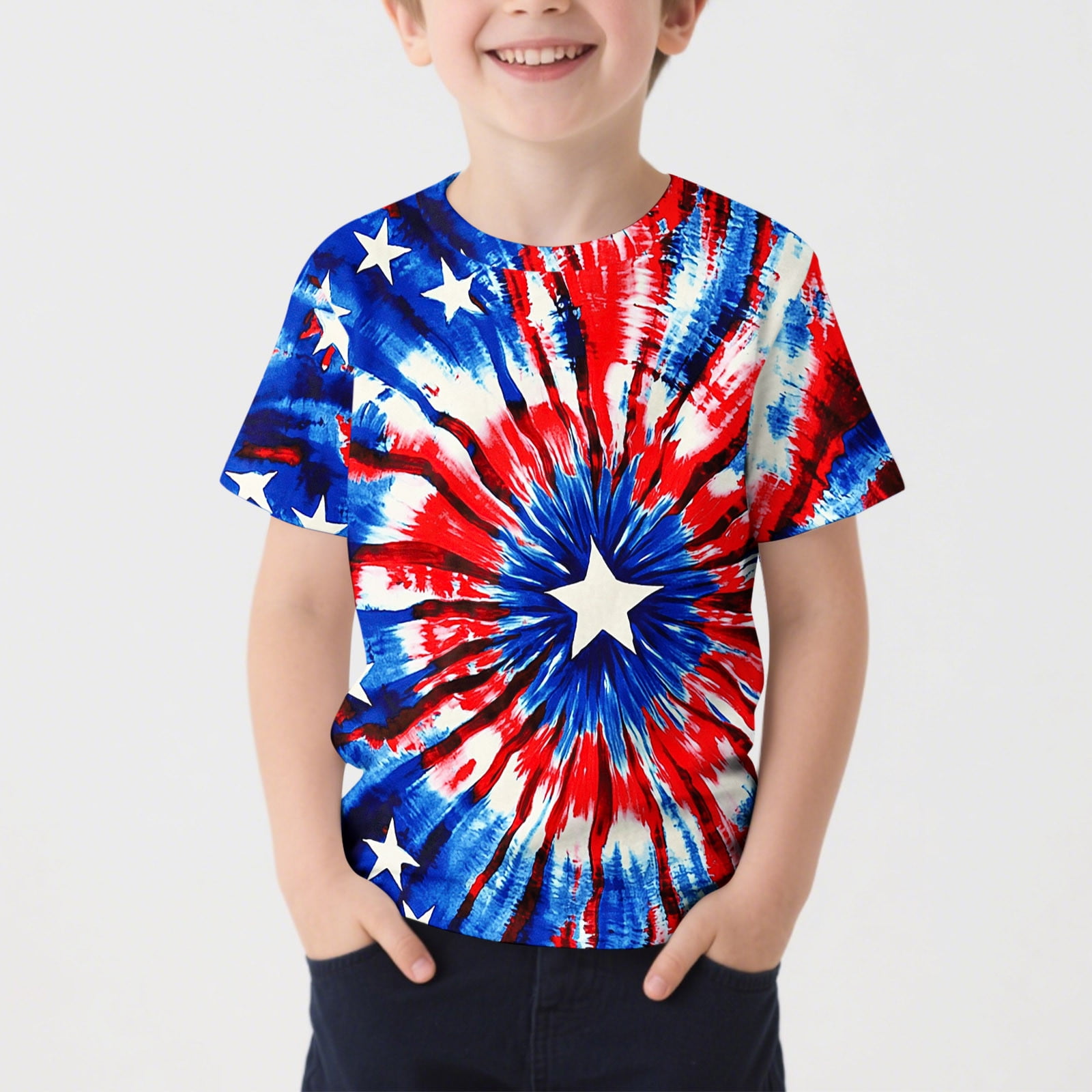 Delliss Kids Summer Short Sleeve Tees Toddler Crew Neck T-Shirts Boys ...