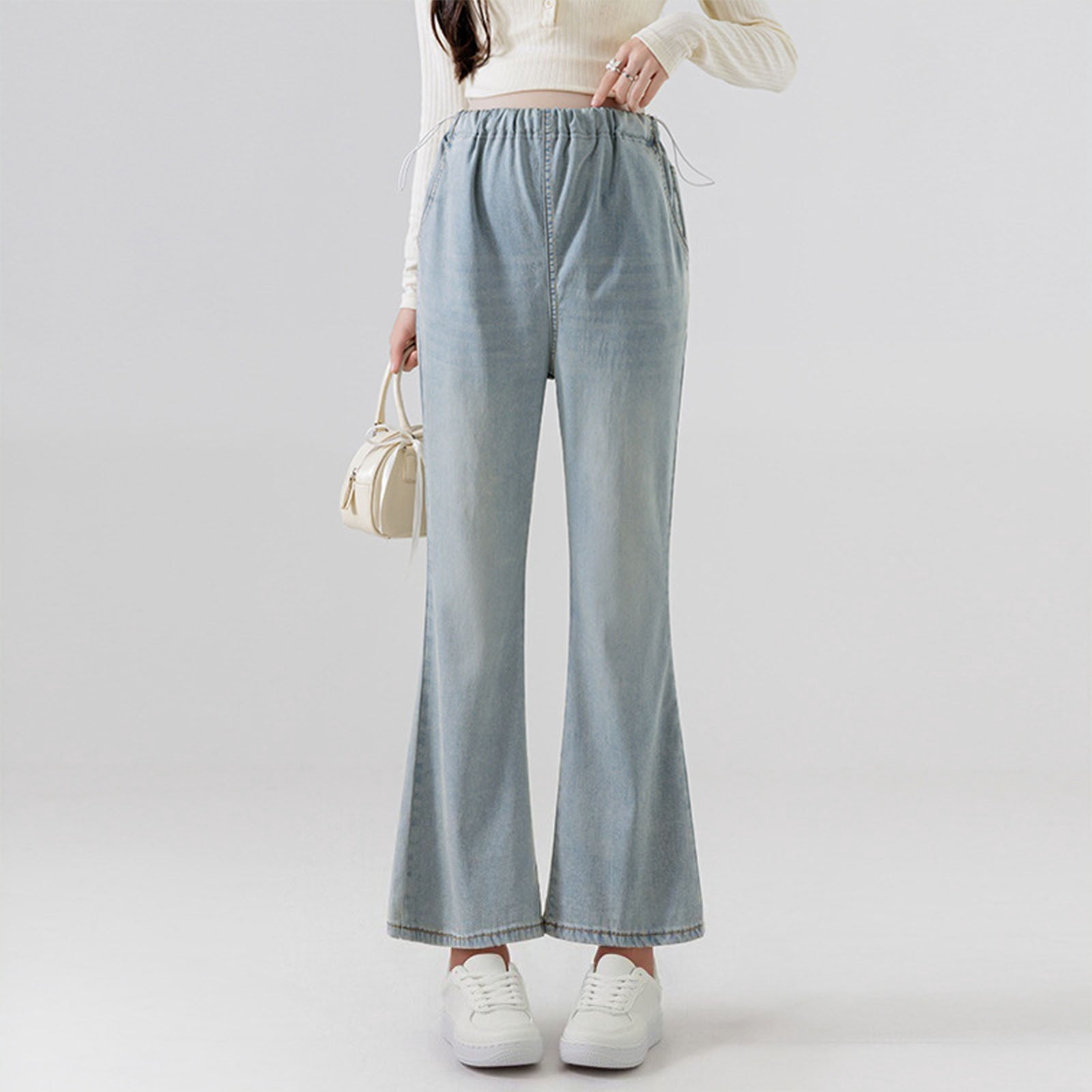Delliss Maternity Flare Denim Pant For Woman Maternity Stretch Jean ...