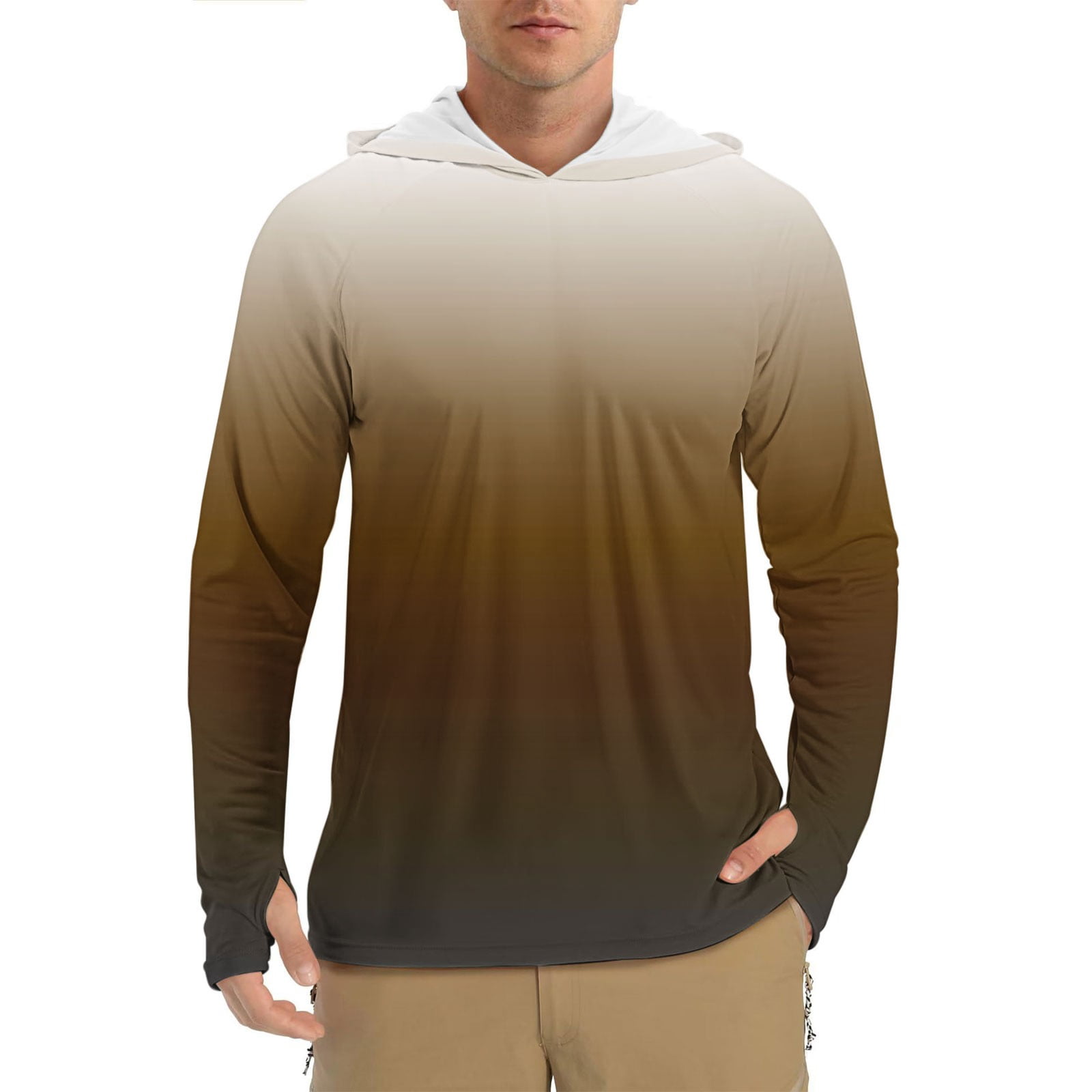 Delliss Men's Summer Sun Protection Top Lightweight Breathable Print ...