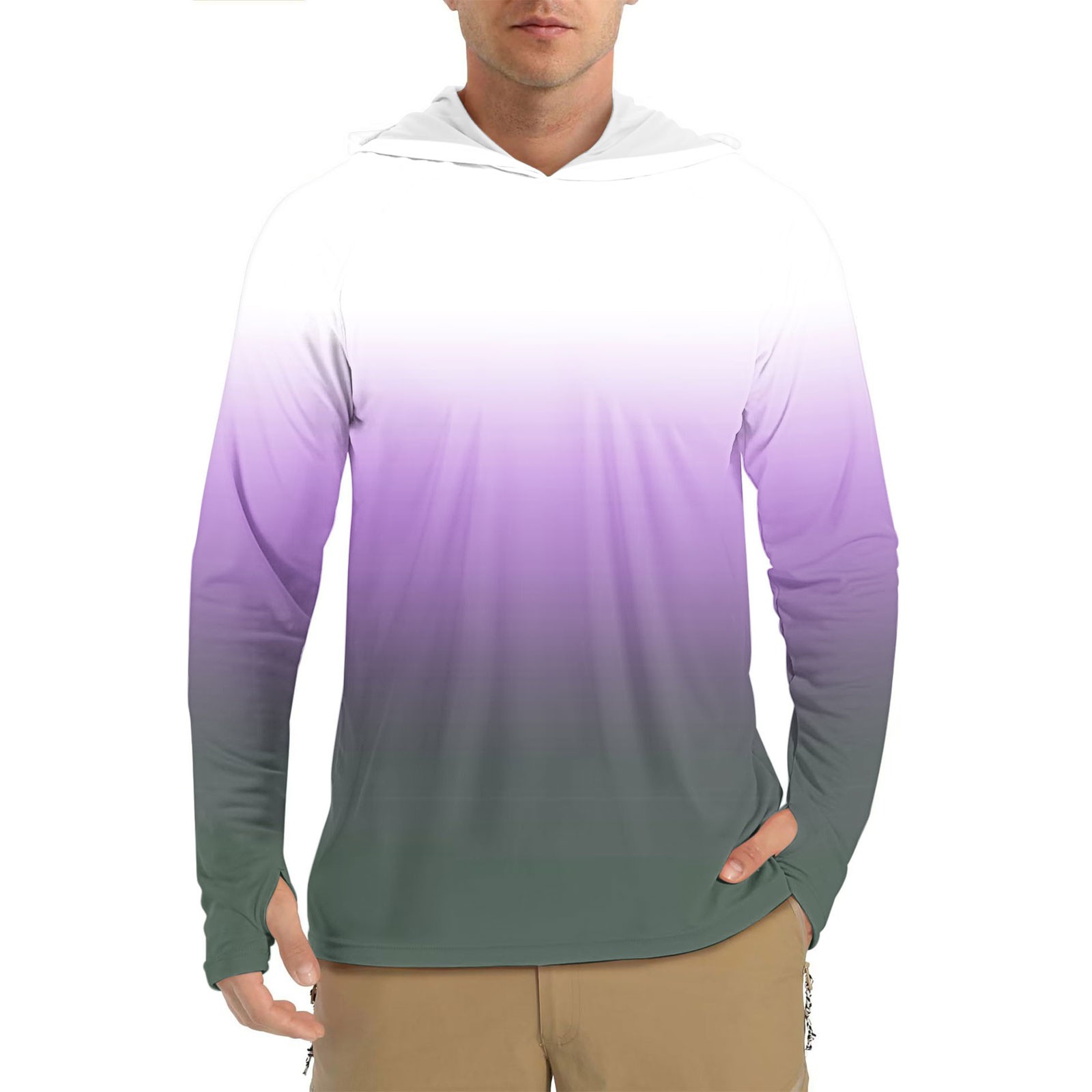 Delliss Men's Summer Sun Protection Top Lightweight Breathable Print ...