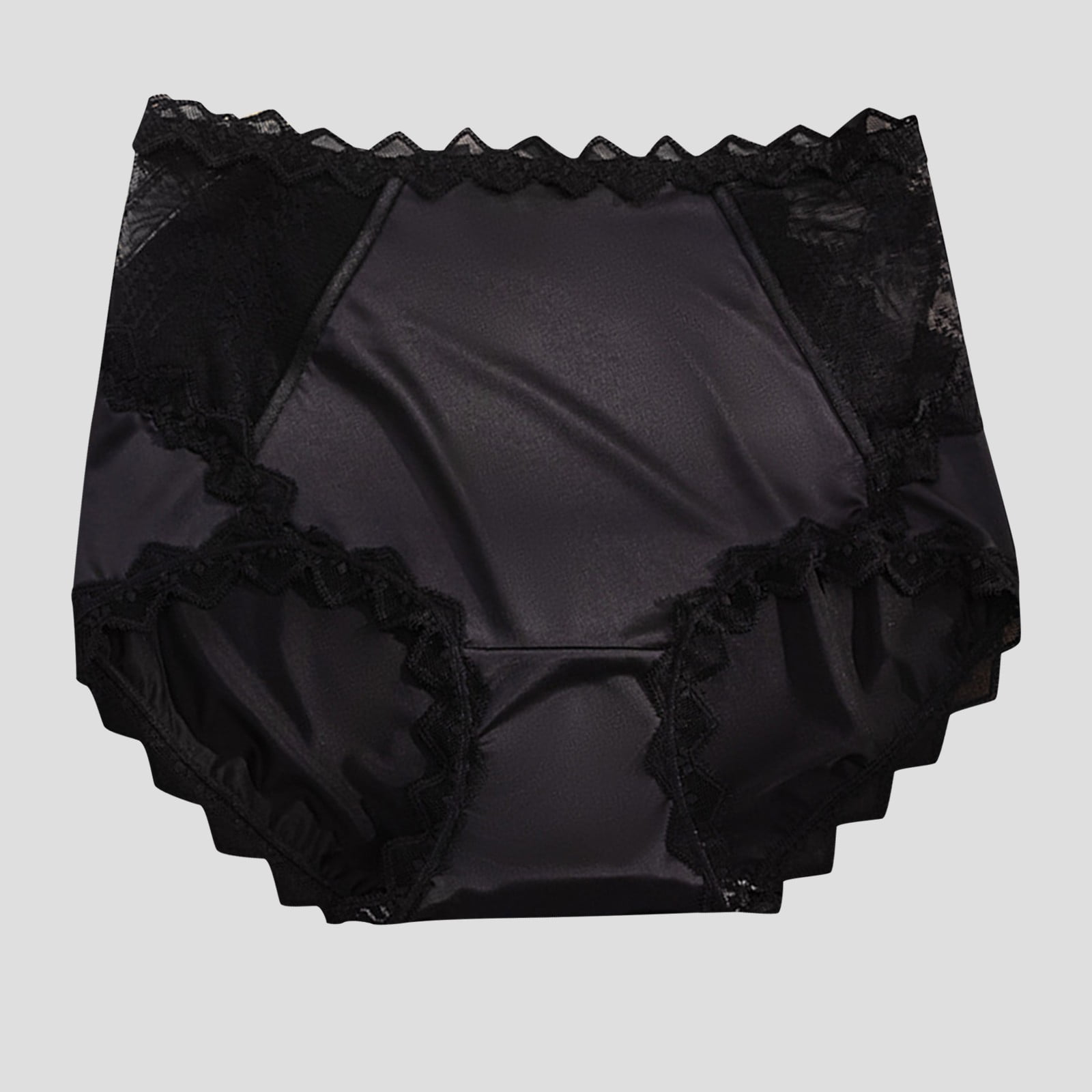 Delliss Seamless High Waisted sexy satin lace Briefs hip lifting and ...
