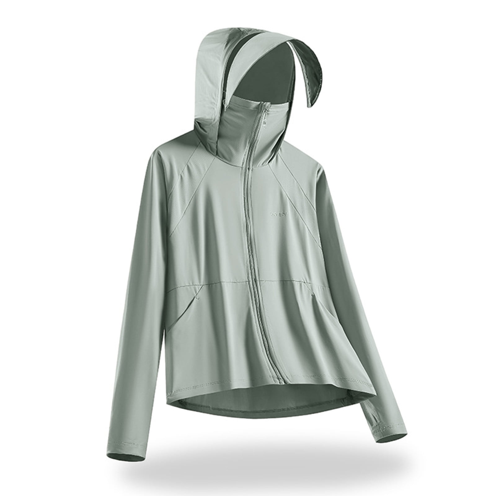 Delliss Sun Protection Full Zipper Coat for Men Rash Guard Fishing ...