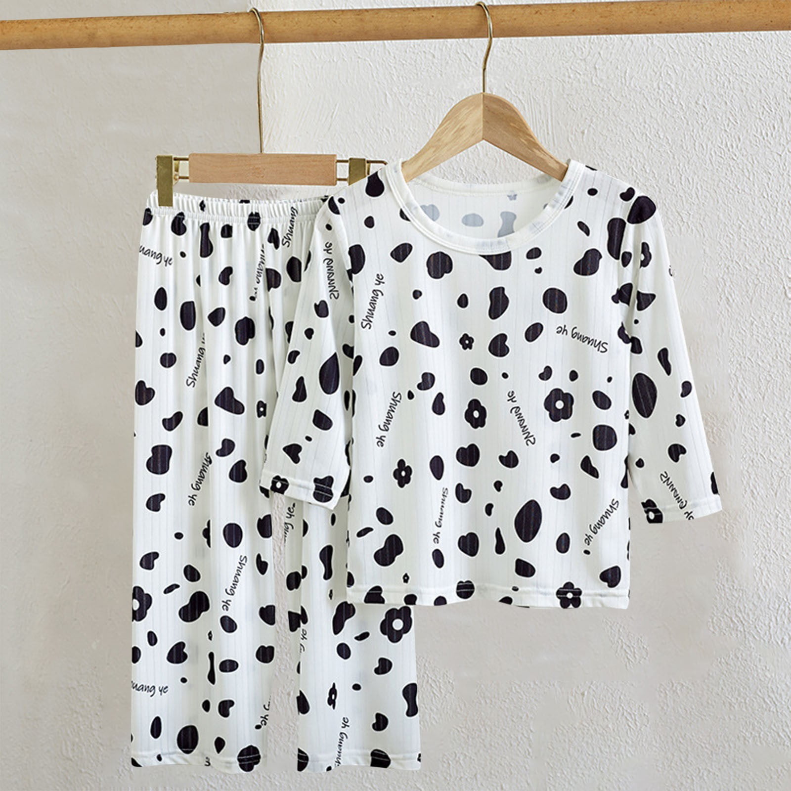 Delliss Toddler Pajamas Girls Boys Long-Sleeve Sleepwear Pants Cute ...