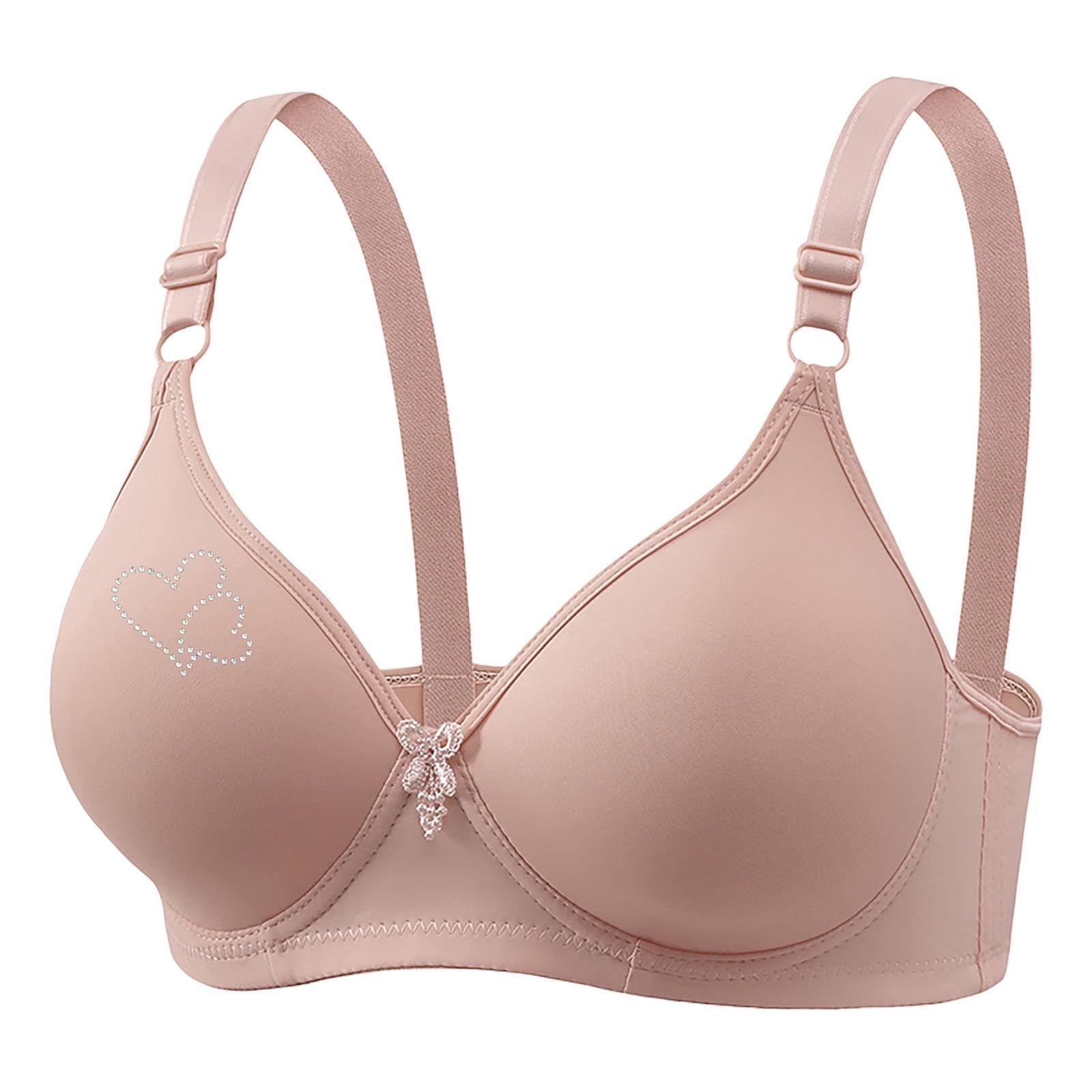 Delliss Wireless Bras for Women Love Water Diamond Stainless Steel Ring ...