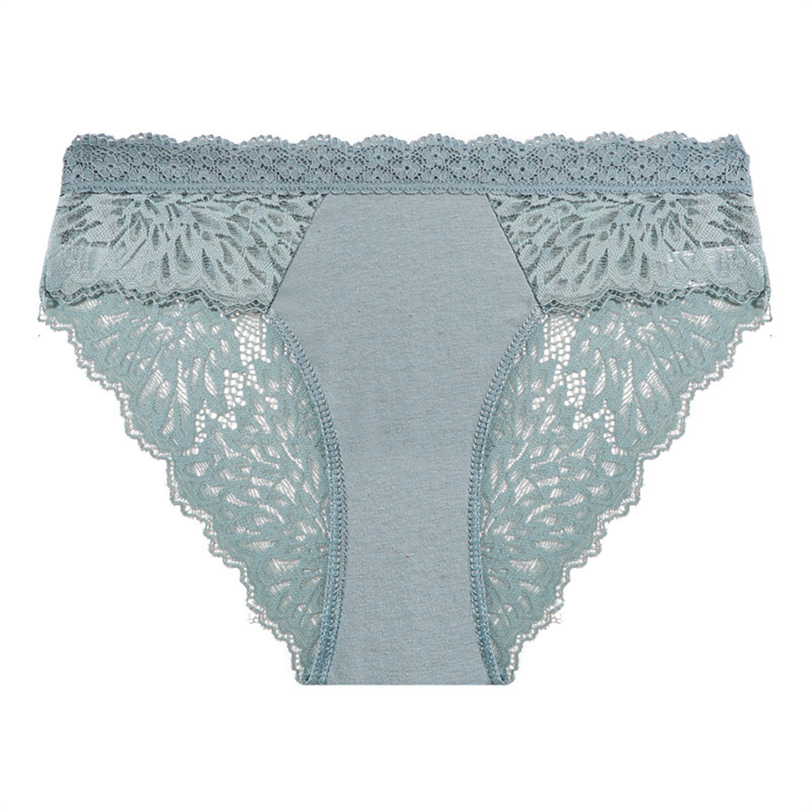 Delliss Women's Lace Bikini Brief Underwear Invisible Seamless Half ...