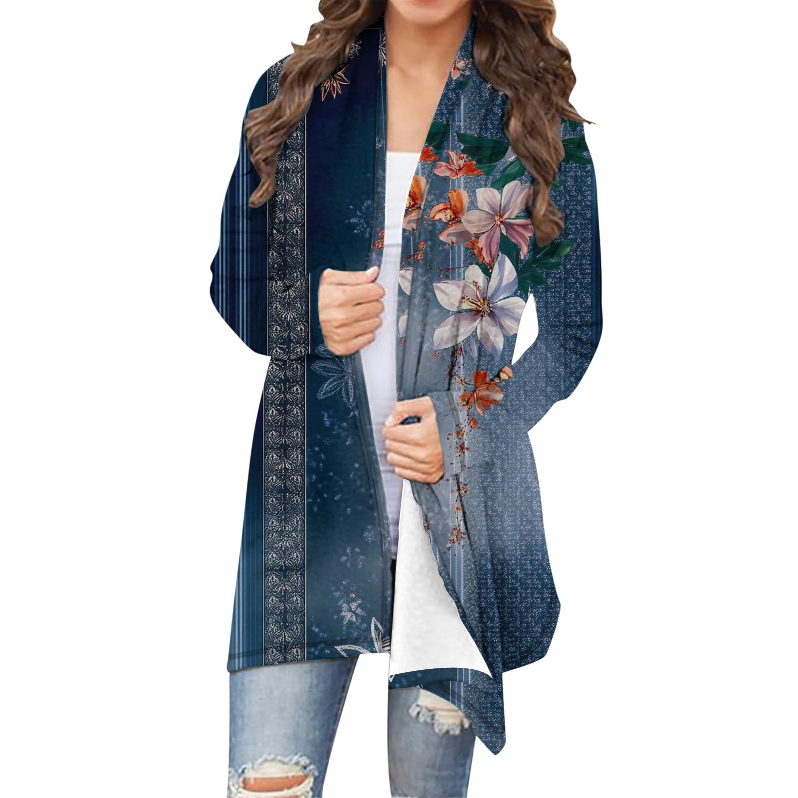 Delliss Women s Loose Long Sleeve Retro Print Baggy Top Navy XXL delliss-women-s-loose-long-sleeve-retro-print-baggy-top-navy-xxl