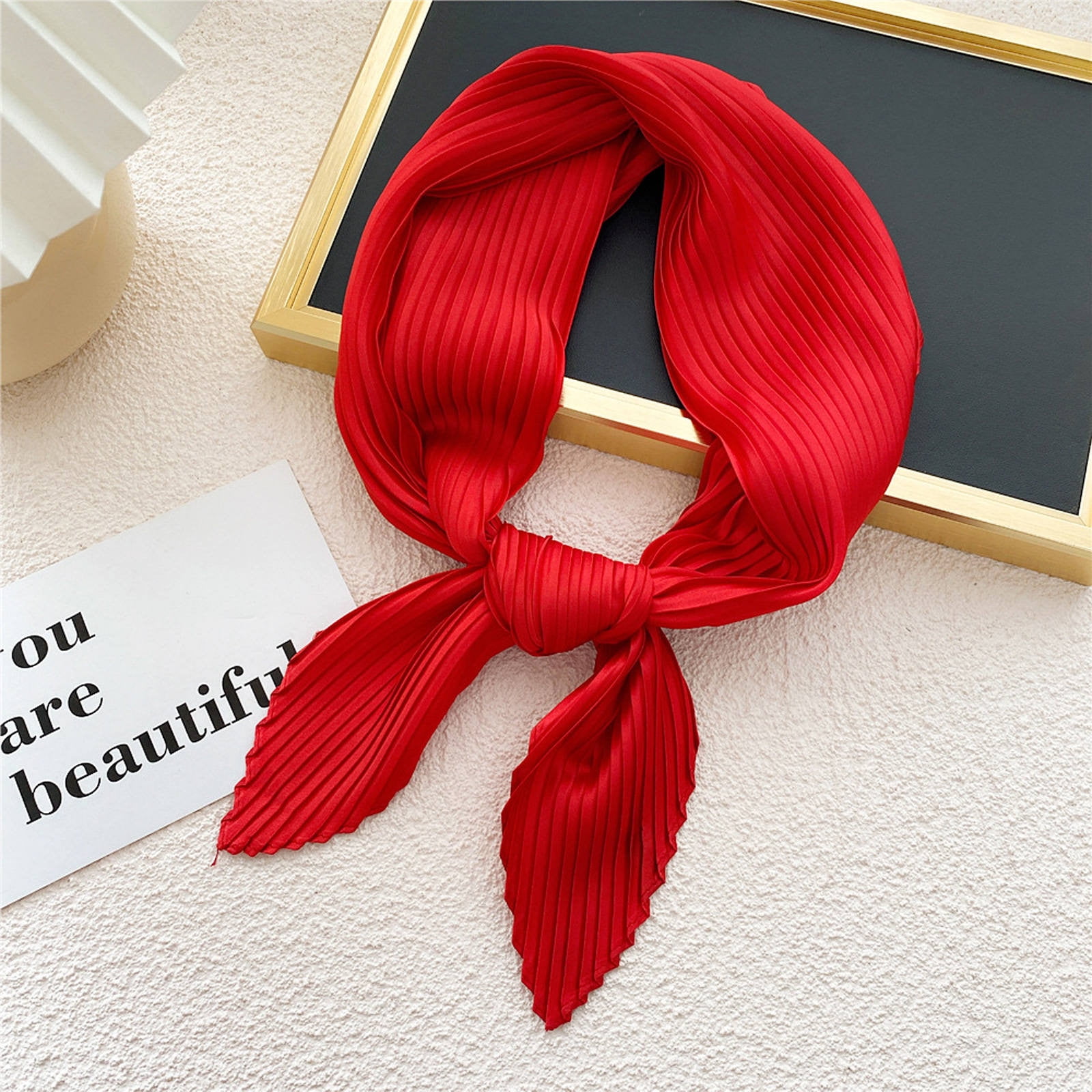 Delliss Women's Wrinkled Fashion Gifts Hair Head Band Neck Plain Narrow ...