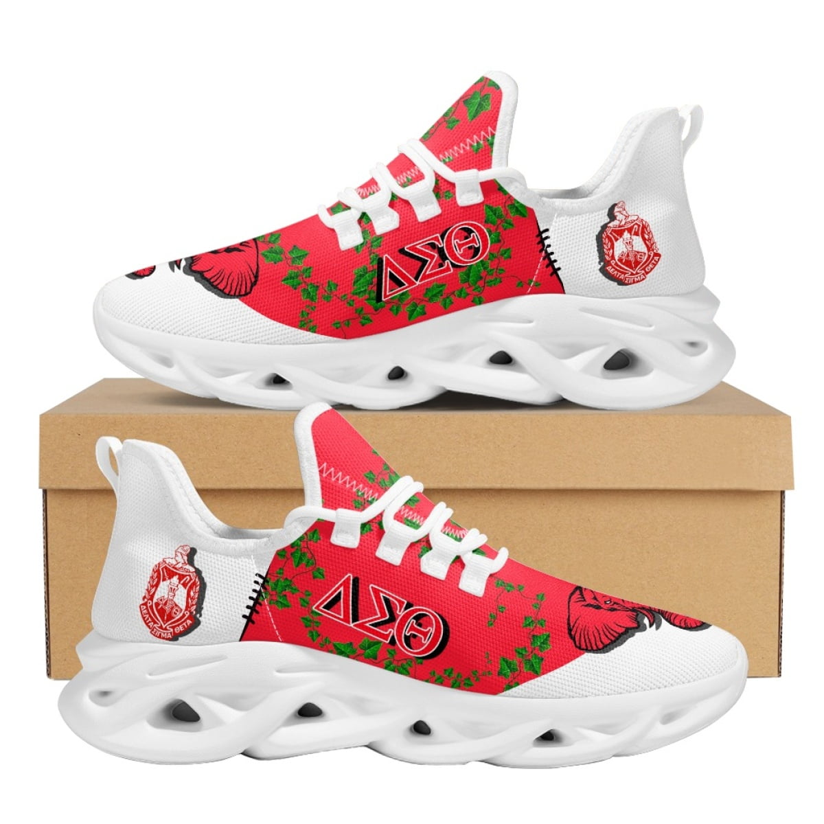 Dellta Sigama Theta Design Casual Sneakers for Women Light Mesh Spring ...