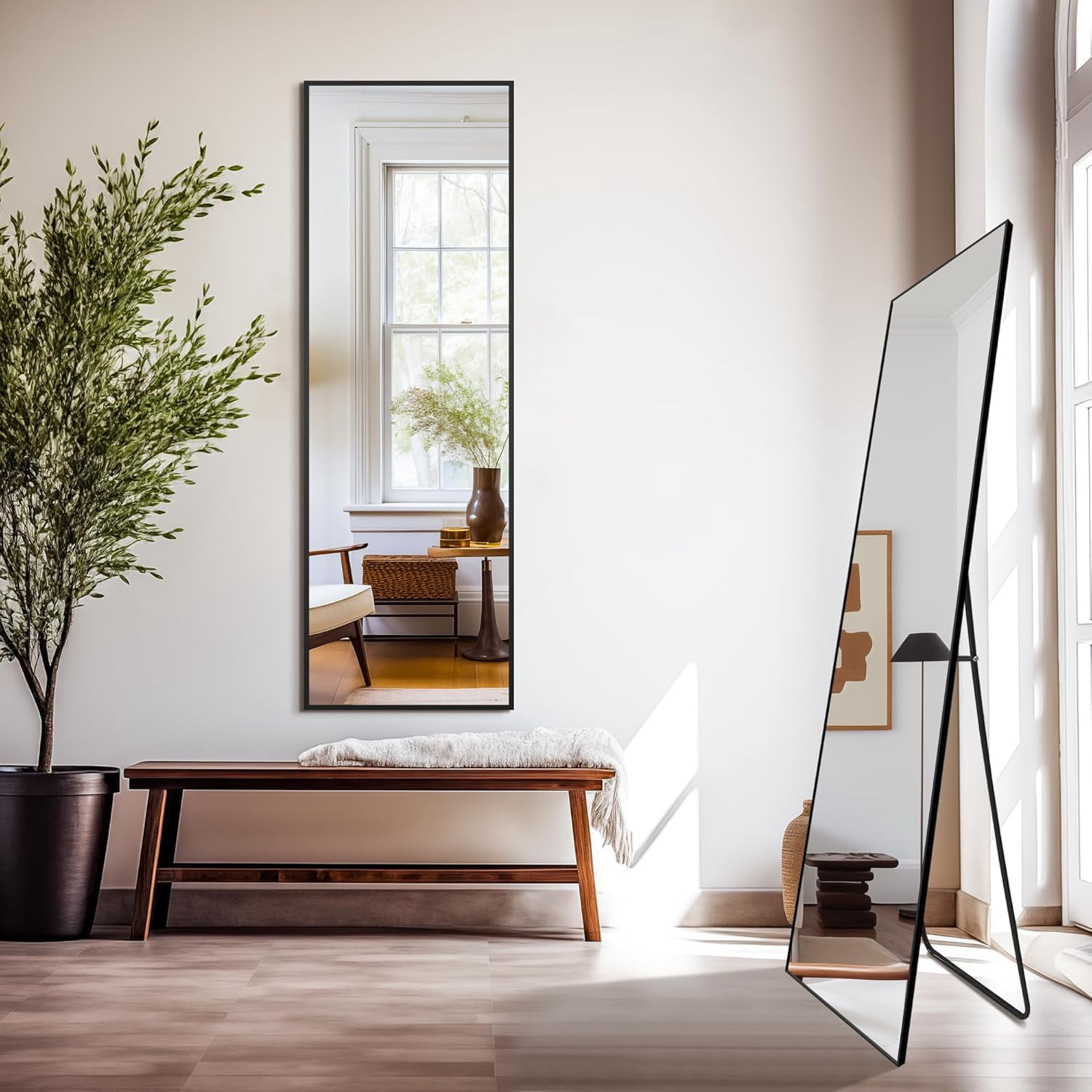 Delma Standing Mirror Full Length Mirror,Large Floor Mirror with ...