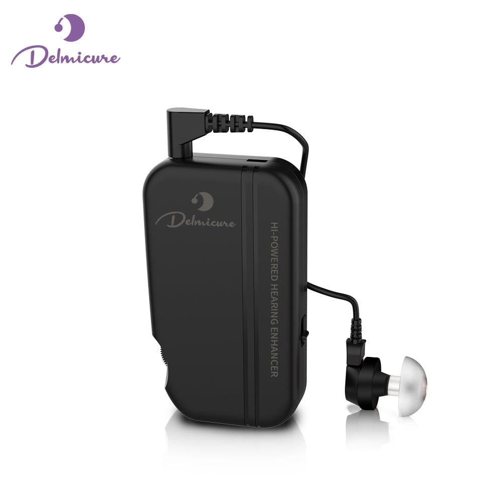 Delmicure Body-Worn Hearing Aid with Noise Cancellation - Lightweight ...