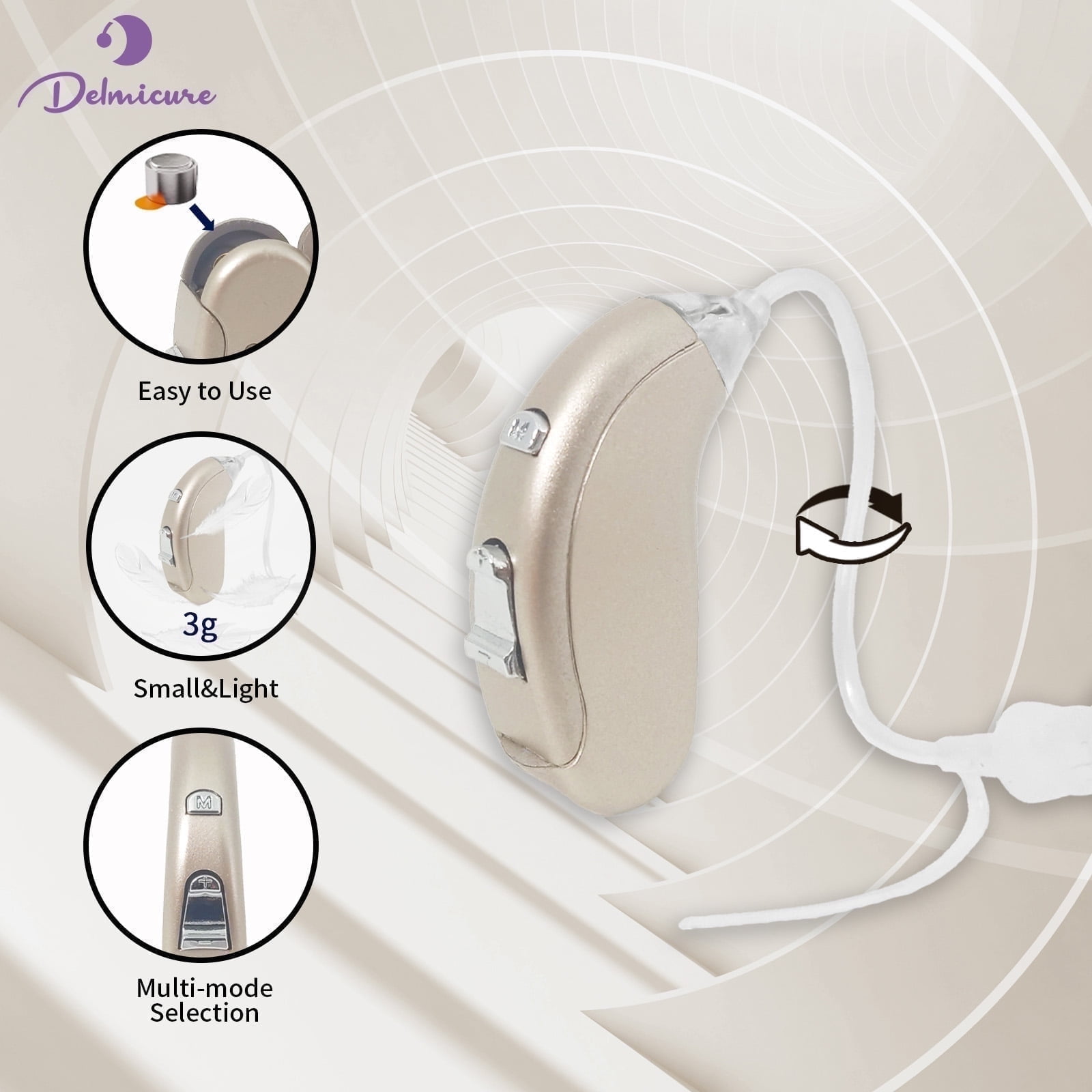 Delmicure Hearing Aid VHP-702 - Digital Hearing Aid for Adults with ...