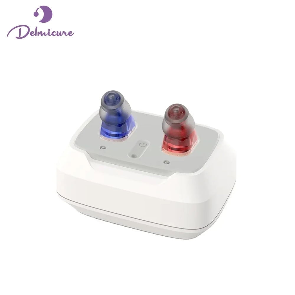 Delmicure Hearing Aids with Charging Dock, Rechargeable Hearing Aids ...
