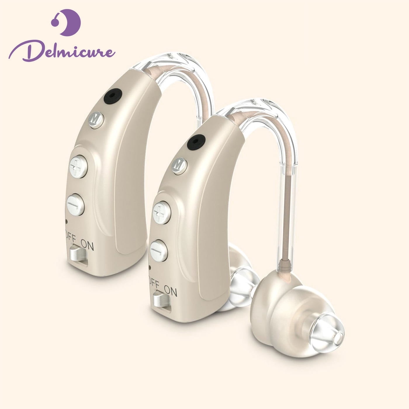 Delmicure Hearing Aids for Seniors with 4-Mode & 8-Level Volume Control ...