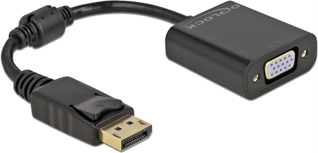 Delock Adaptor DisplayPort 1.2 Male to VGA Female Passive Black ...