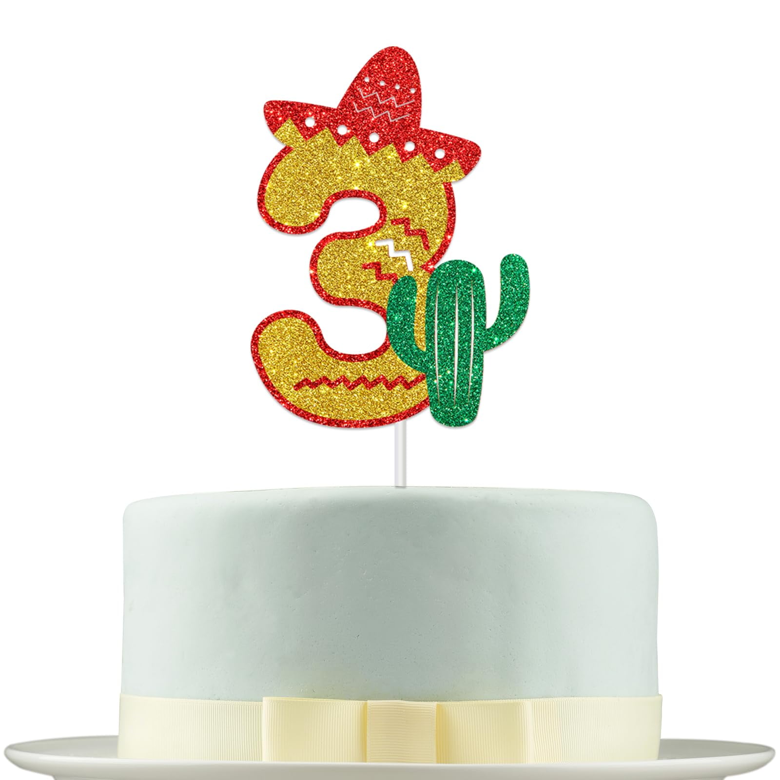 Deloklte Mexican Taco SCH4 Bout 3rd Birthday Cake Topper, Mexican ...