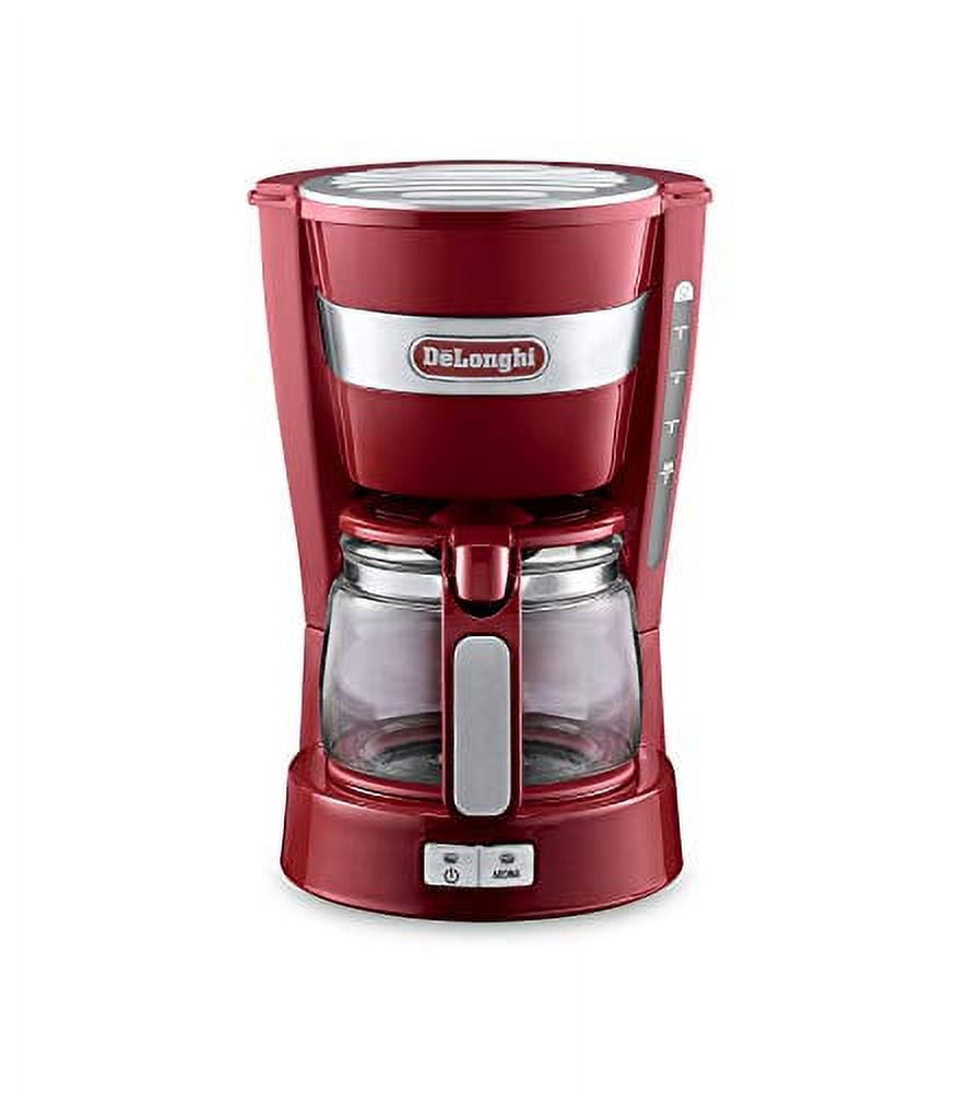 Delonghi Drip Coffee Maker Passion Red Active Series Red 5 Cup ...
