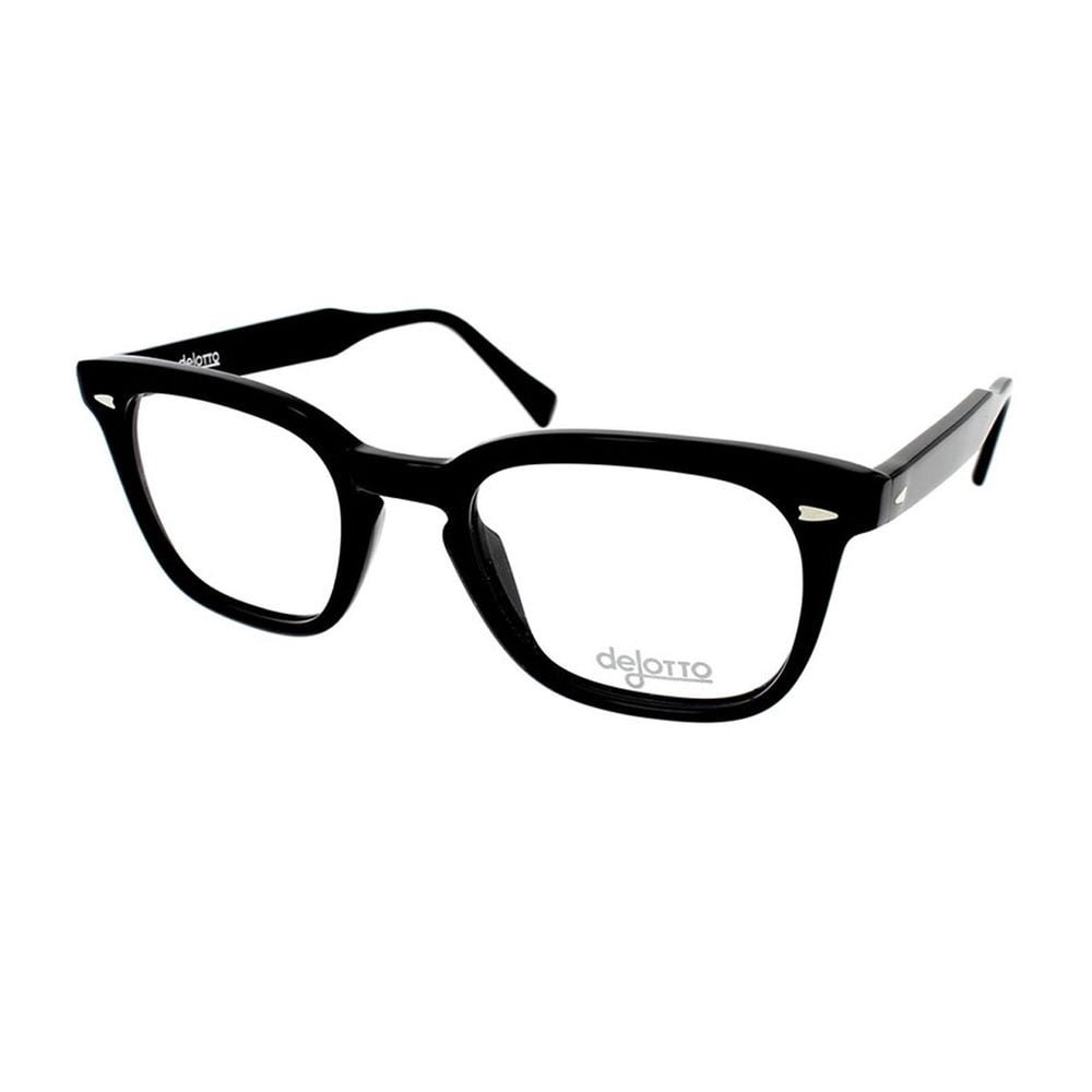 Delotto Men's Dl22 Rectangular Celluloid Sunglasses Black - Walmart.com
