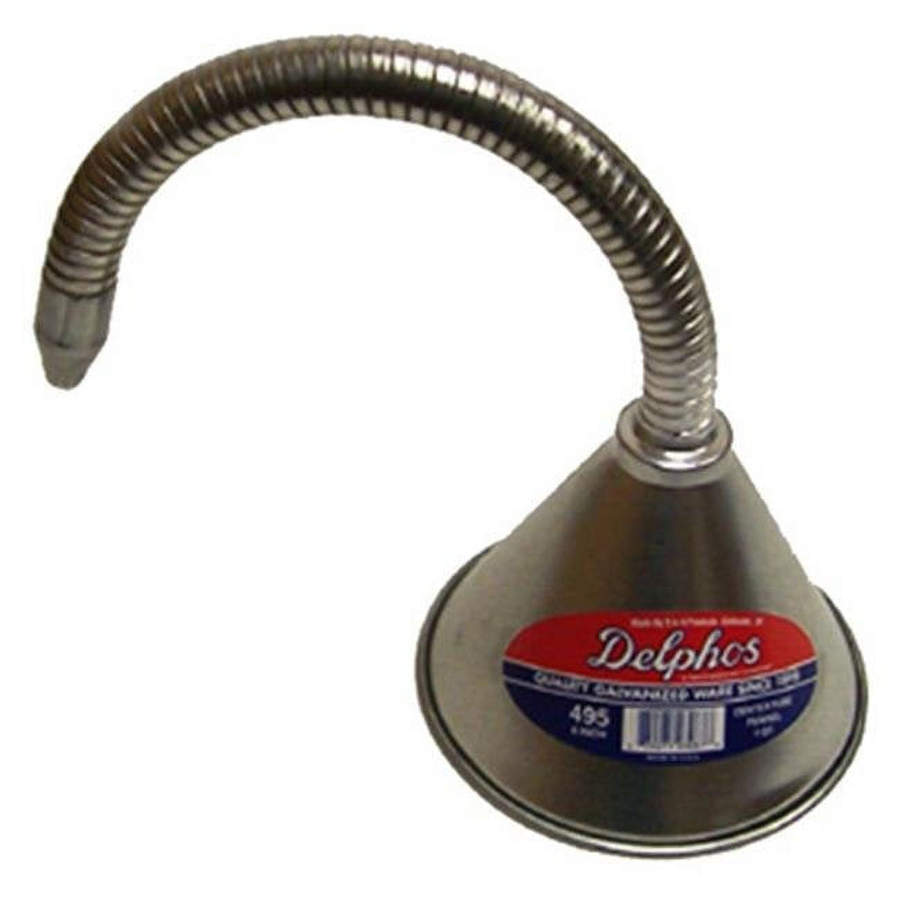 Delphos 1 Qt. Galvanized Steel Transmission Funnel with Flexible Spout ...