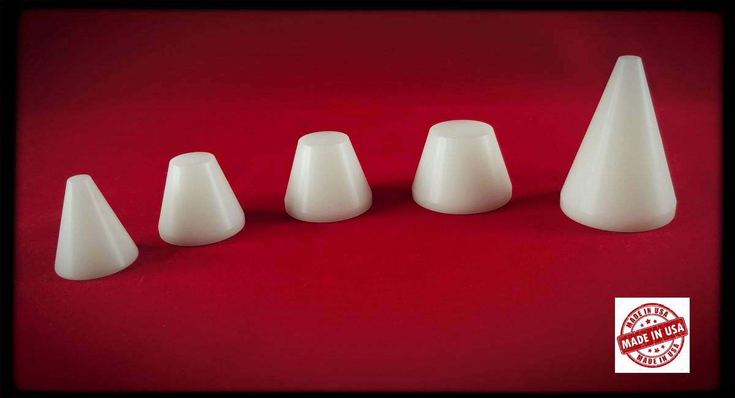 Delrin Folding Cone Set (1/4", 1/2", 5/8", 3/4") with Large Derlin ...