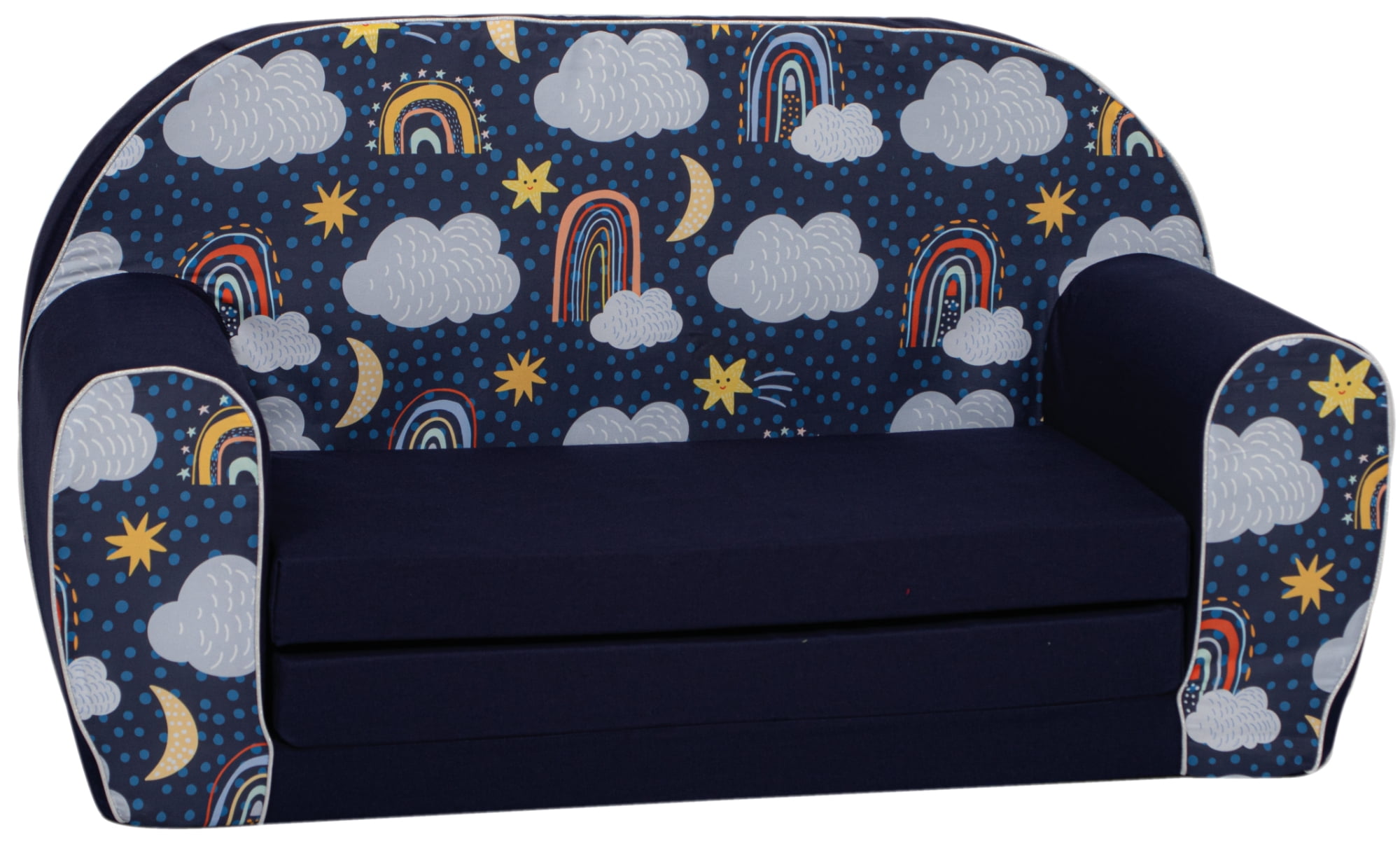 Delsit Kids Couch for Toddlers - 2 in 1 Convertible Foam Sofa to ...