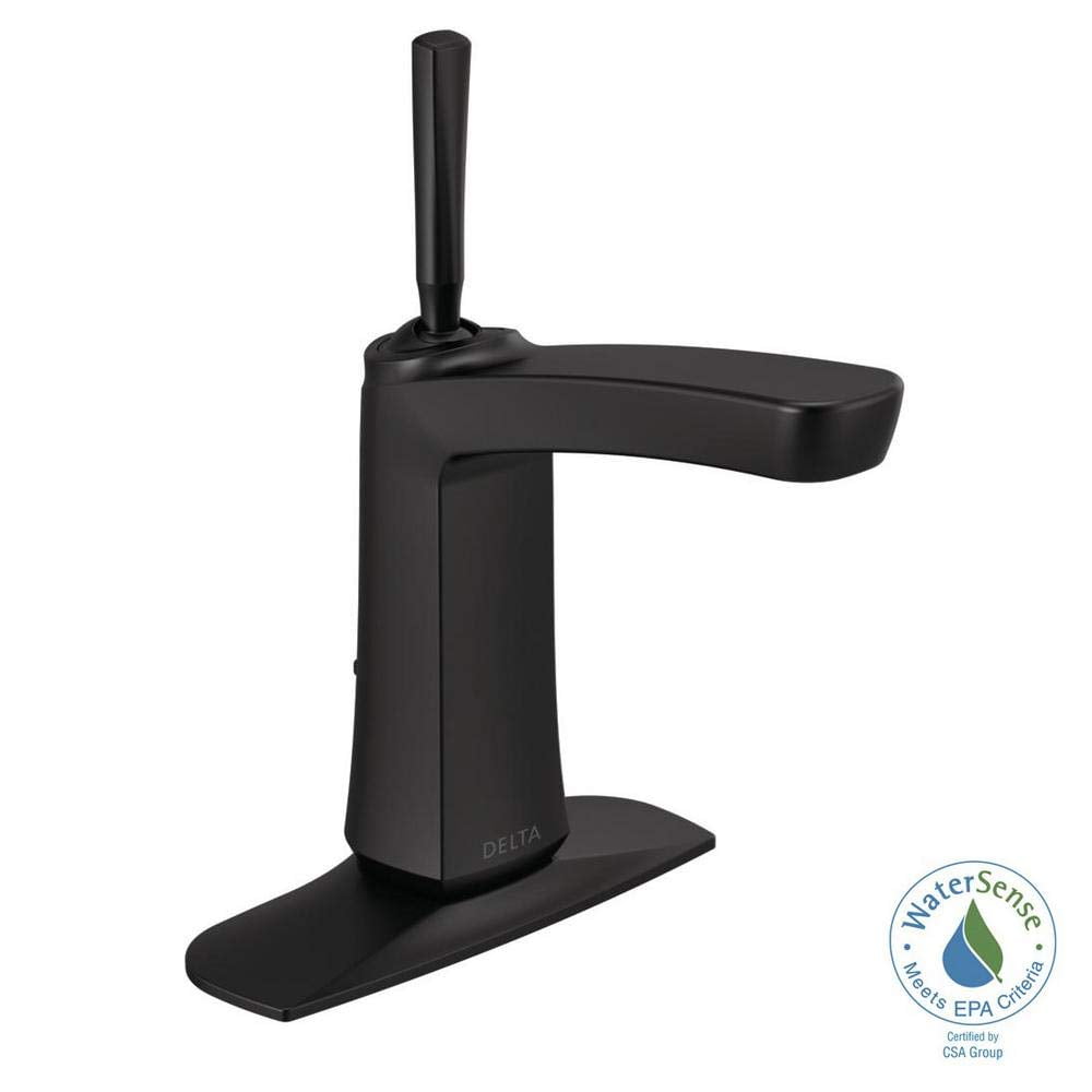 Delta 15989Lf Vesna Single Hole Joystick Bathroom Faucet - Black ...