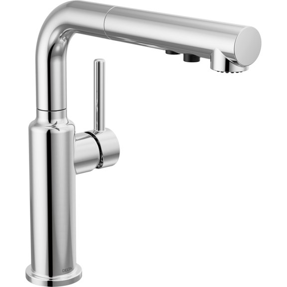 Leland Single Handle Pull-Down Kitchen Faucet in Arctic Stainless 978 ...