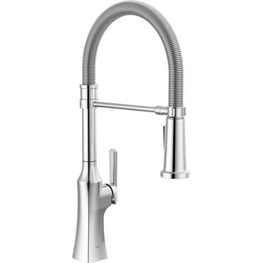 Delta Trinsic Single Handle Pull-Down Kitchen Faucet, Black Stainless ...