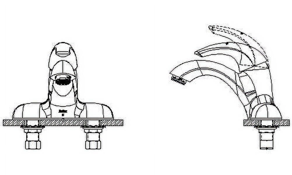 Delta 22C Single Handle Centerset Bathroom Faucet - Less Pop-Up Chrome ...