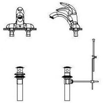 Commercial Commercial Two Handle Metering Slow-Close Bathroom Faucet in ...