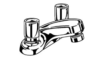 Delta 2507LF-HDF HDF, Two Handle Metering Faucet, Chrome - Walmart.com