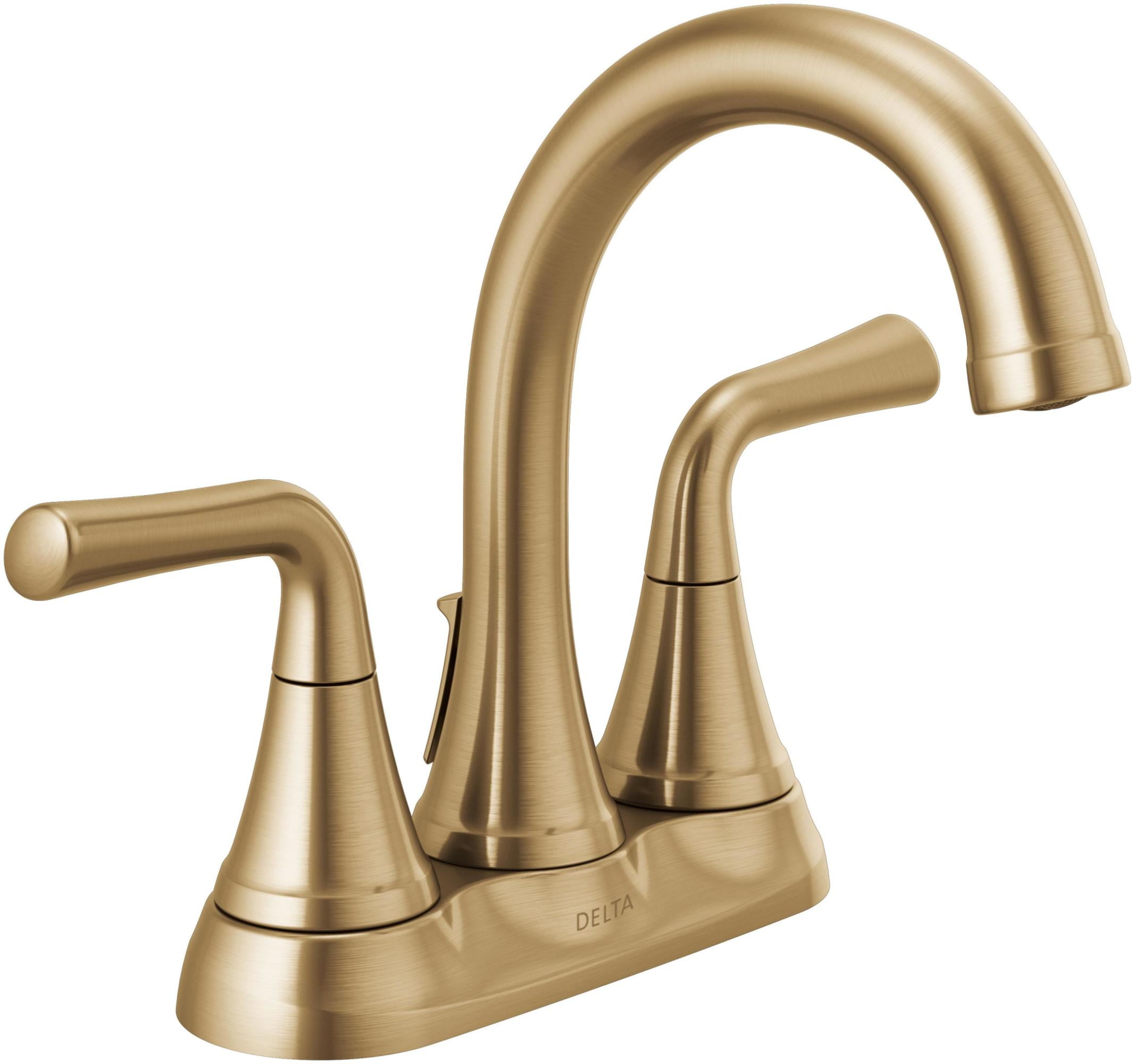 Delta 2533Lf-Mpu Kayra 1.2 GPM Centerset Bathroom Faucet - Bronze ...