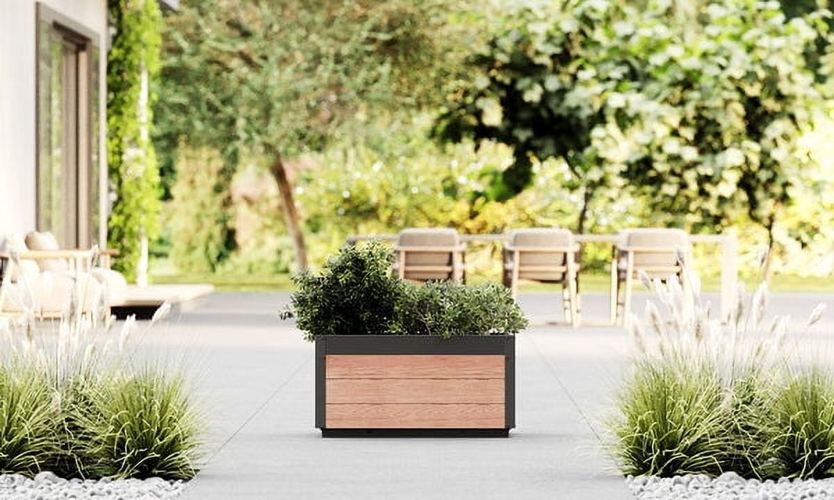 Delta 30" L x 17" W x 15" H Modern Vinyl Planter, Brown - Walmart.com