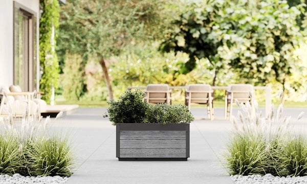 Delta 30" L x 17" W x 15" H Modern Vinyl Planter, Gray - Walmart.com