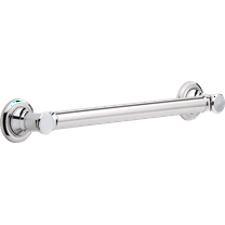 Delta 41612 12" Traditional Decorative ADA Grab Bar, Chrome HSA/FSA ...