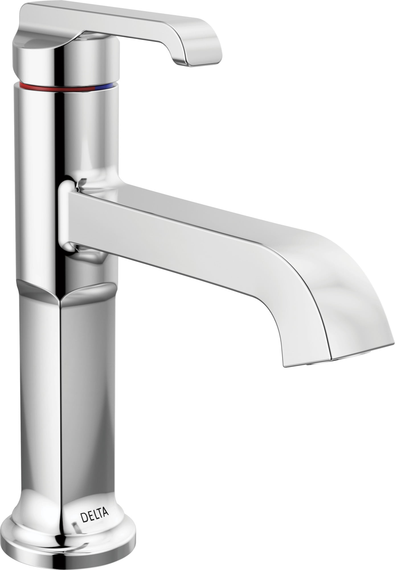 Delta Bathroom Faucet, Tetra Collection, Single Hole, Lumicoat Chrome ...