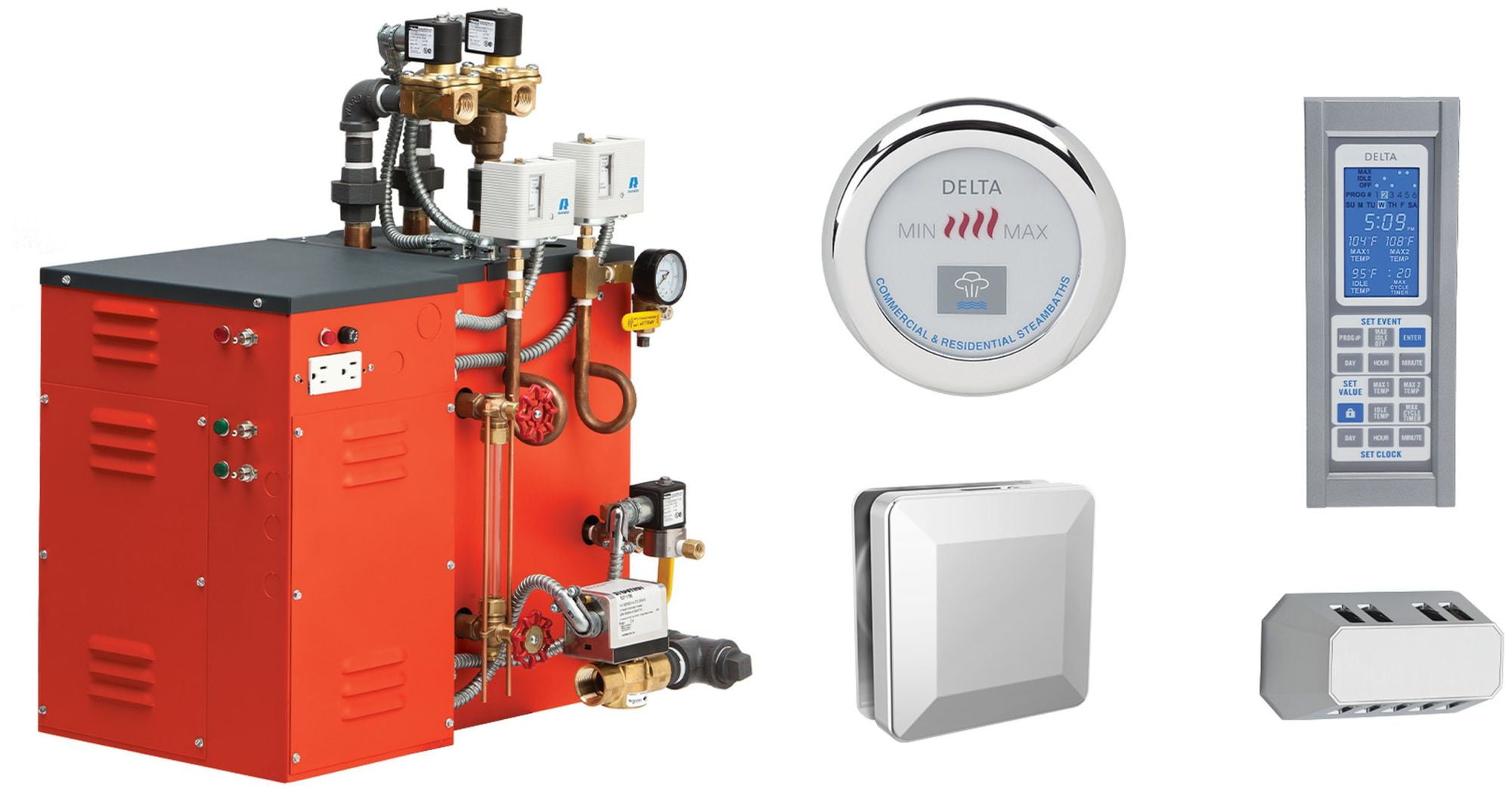 Delta 5Com15-Pac-615-208-01 Commercial Steam Shower Generator Kit 15Kw ...