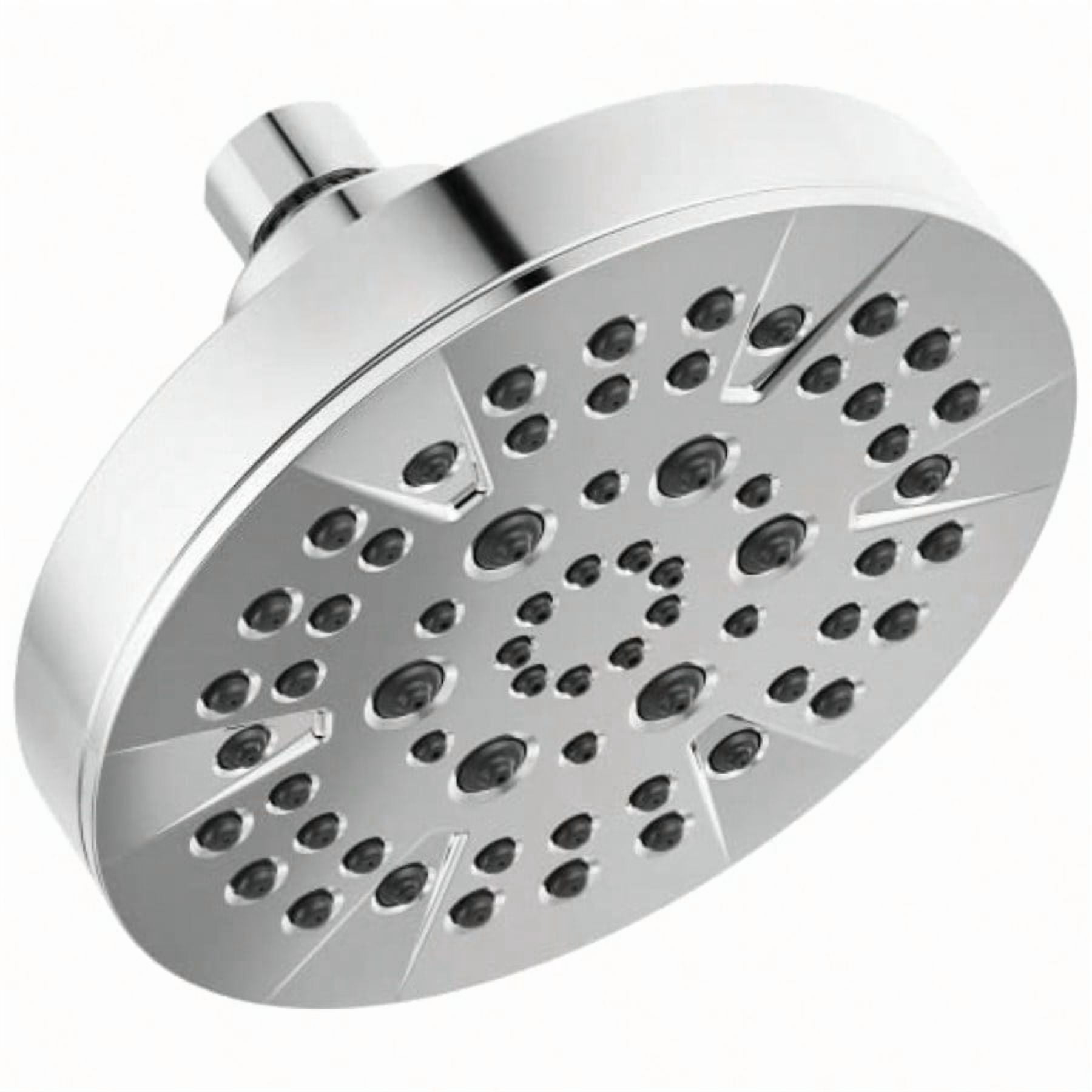Delta 6-Setting Shower Head with High Prure Spray 6 Inch Round Shower ...
