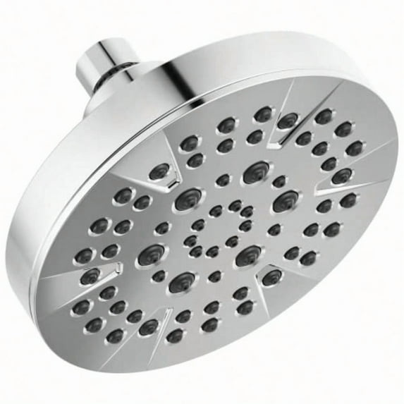 Delta 6-Setting Shower Head with High Prure Spray 6 Inch Round Shower ...