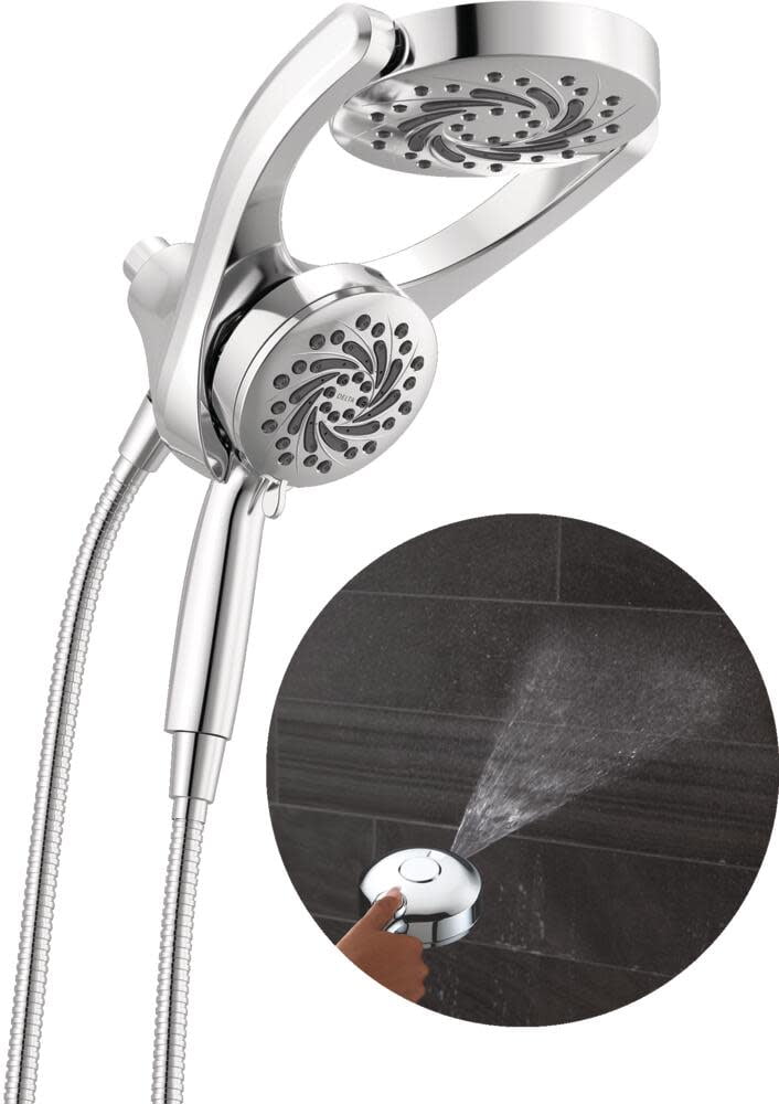 Delta, Shower Head with Hand Shower, 75419 HydroRain, Chrome - Walmart.com